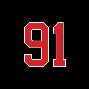 "Sports Number 91, red black color lucky sport ninety one" Lightweight ...
