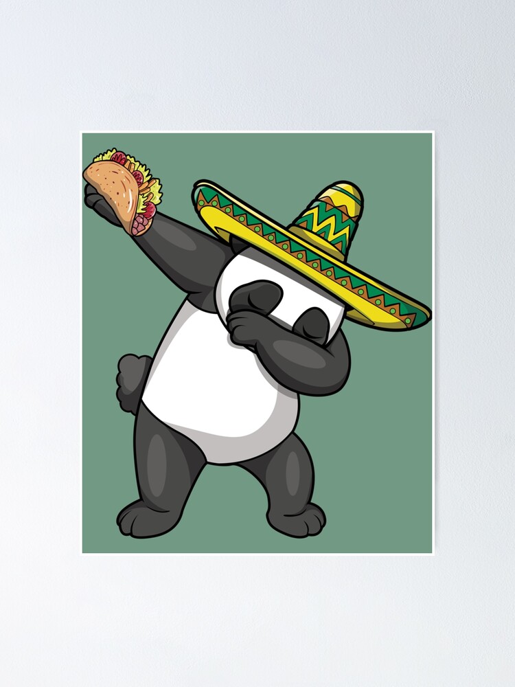 Póster «Lindo Dab Panda Mexicano México Feliz Cinco De Mayo» de ...