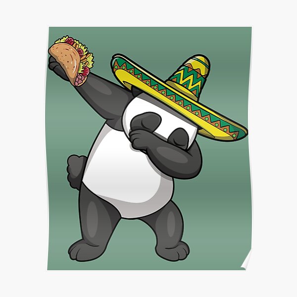 Póster «Lindo Dab Panda Mexicano México Feliz Cinco De Mayo» de ...