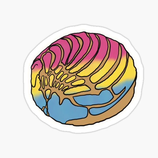 "Pan Pride Concha" Sticker for Sale by Skyebeari | Redbubble