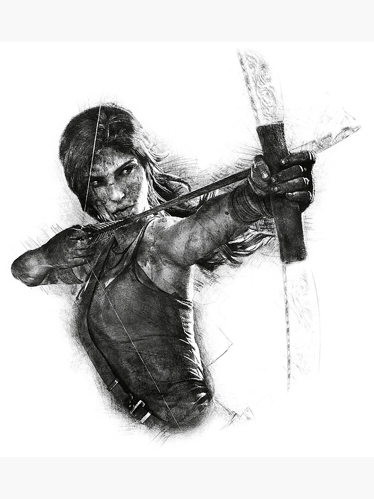 "Lara Croft Drawing" Poster for Sale by TortillaChief | Redbubble