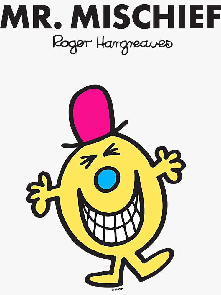 "Mr. Men Mr. Mischief " Sticker for Sale by TaylanAntalyali | Redbubble