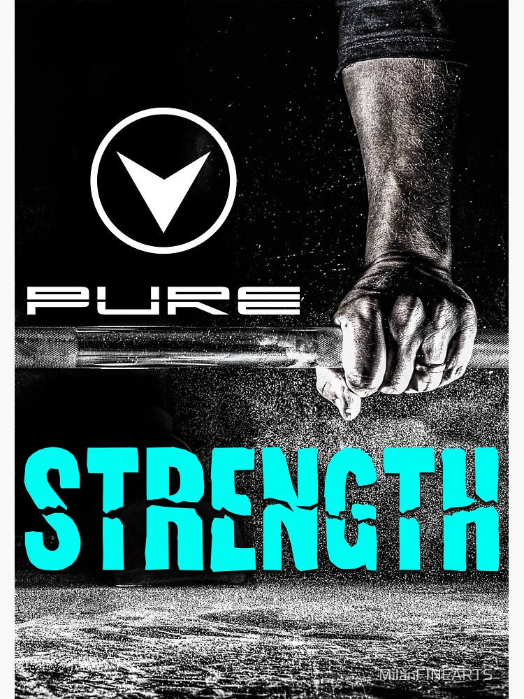 "PURE STRENGTH" Sticker for Sale by MilanFINEARTS | Redbubble