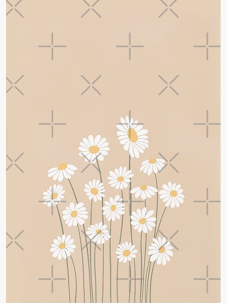 "Daisy Cream Beige Flower" Poster for Sale by tomgottschalk | Redbubble