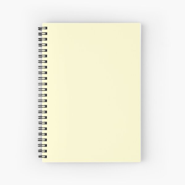 "Pastel Lemon Yellow Pale Soft Meringue Yellow Solid Color" Spiral ...