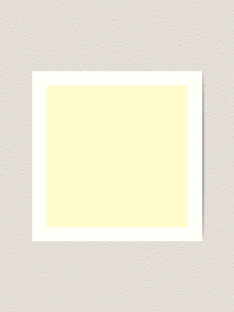 "Pastel Lemon Yellow Pale Soft Meringue Yellow Solid Color" Art Print ...
