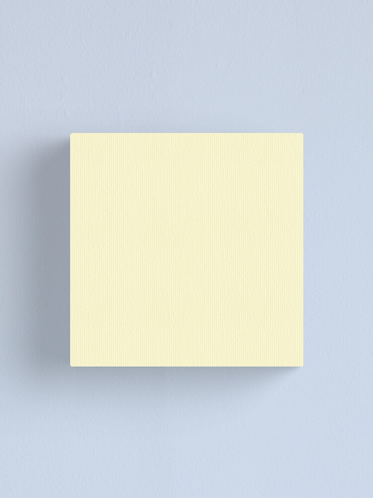"Pastel Lemon Yellow Pale Soft Meringue Yellow Solid Color" Canvas ...