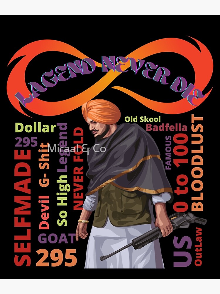 "Sidhu Moose Wala RIP | Sidhu Moose Wala" Poster for Sale by rabiaash47 ...