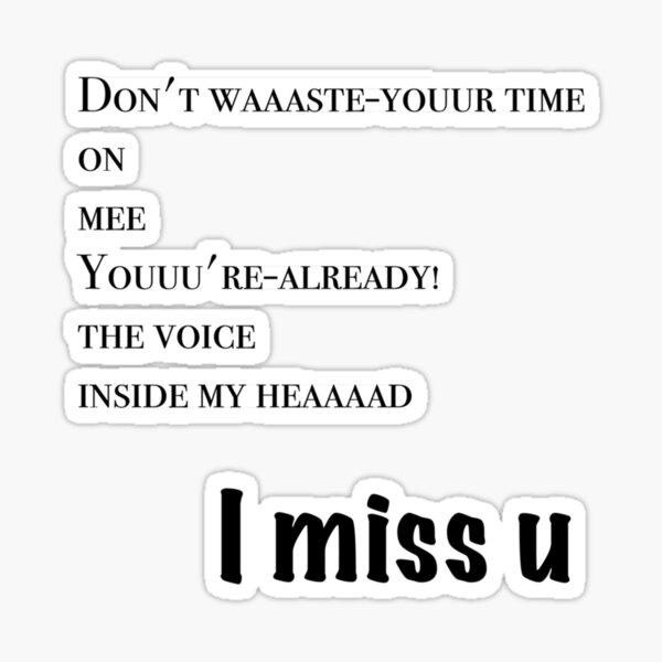 "I miss you" Sticker by RivieraDesigner | Redbubble