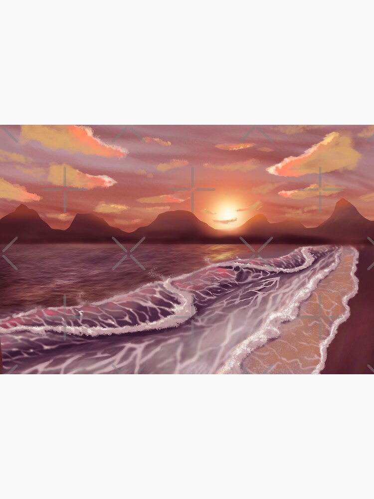 "Sunset_At_The_Beach" Sticker for Sale by Gohan25 | Redbubble