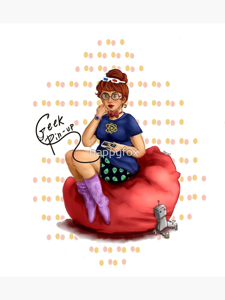 "Geek pin-up" Poster by happyfox | Redbubble