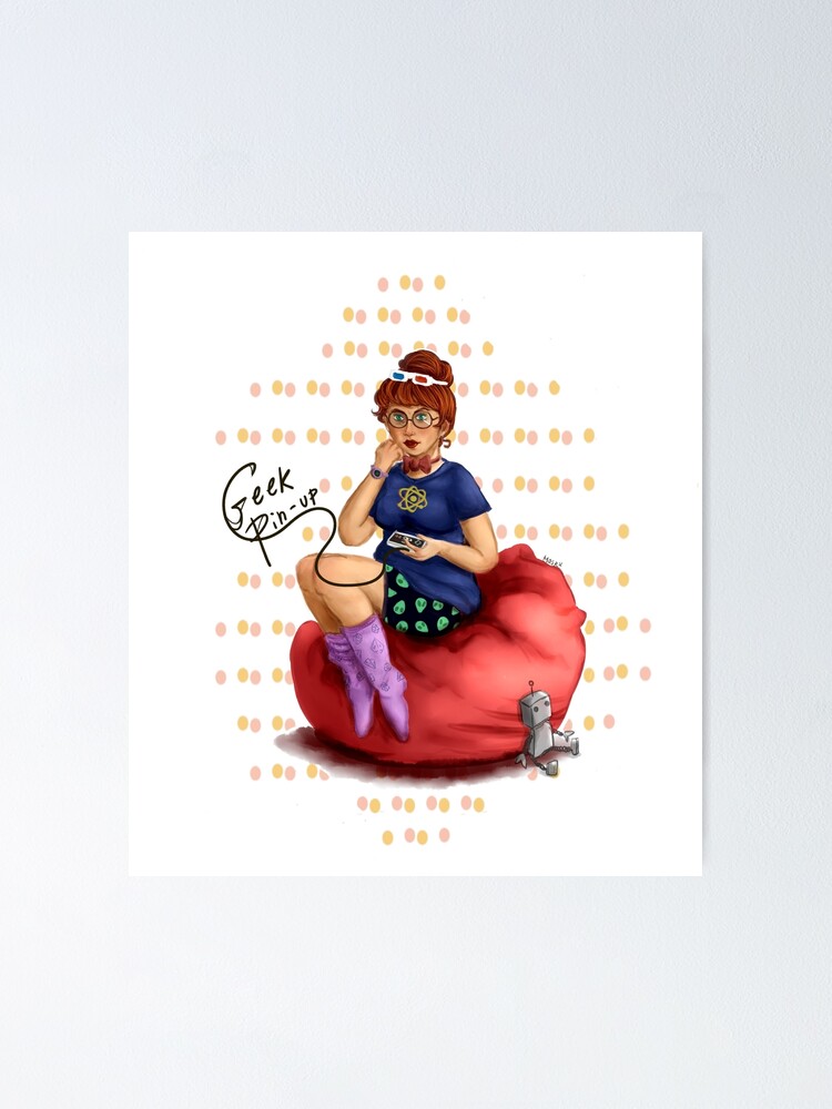 "Geek pin-up" Poster by happyfox | Redbubble