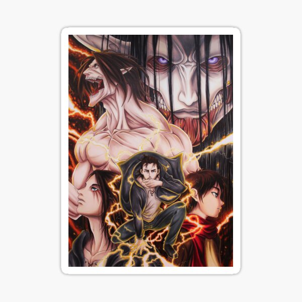 "Eren jaeger" Sticker for Sale by saray1991 | Redbubble
