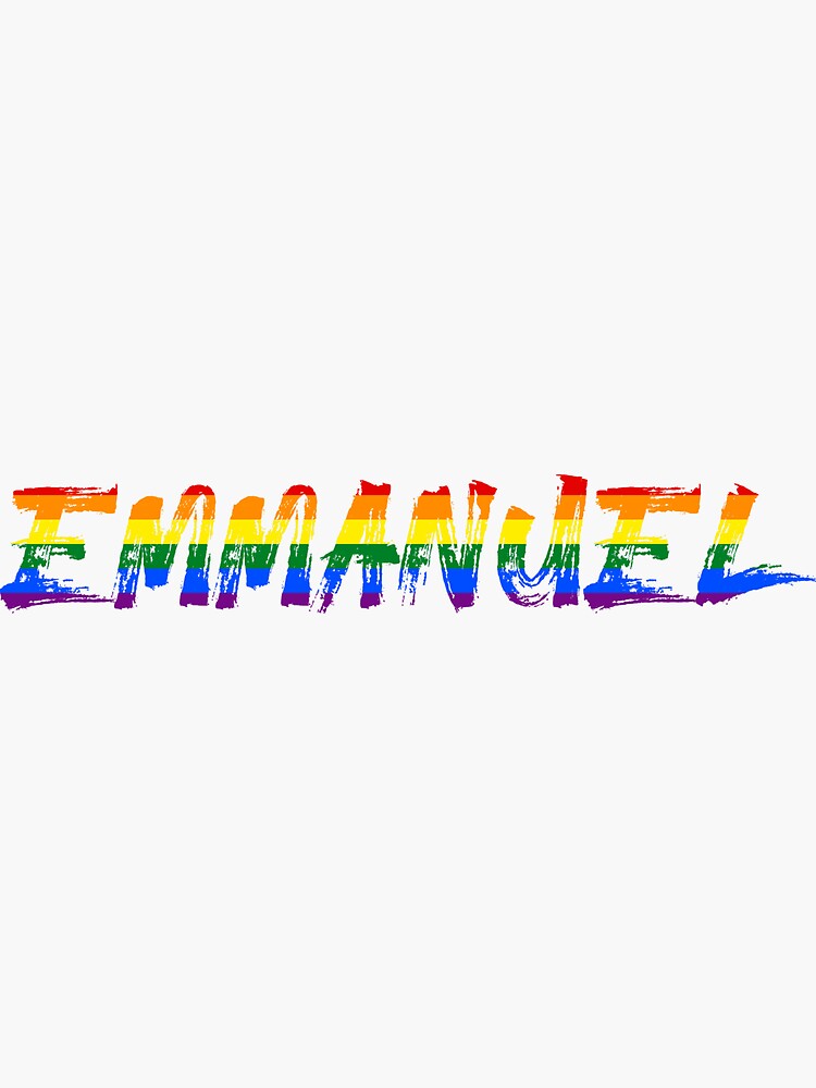 "Men rainbow name gay Emmanuel" Sticker for Sale by LoveIsColorful ...