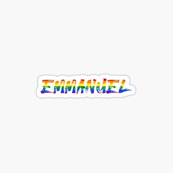 "Men rainbow name gay Emmanuel" Sticker for Sale by LoveIsColorful ...