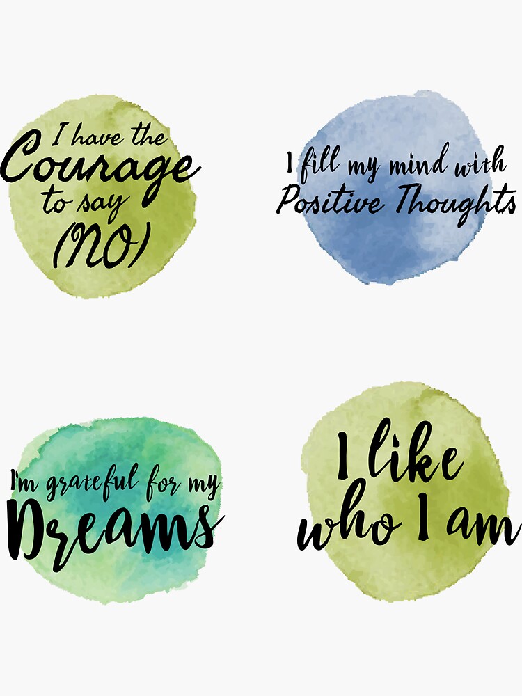 "Positive affirmations sticker pack | motivate yourself and your ...