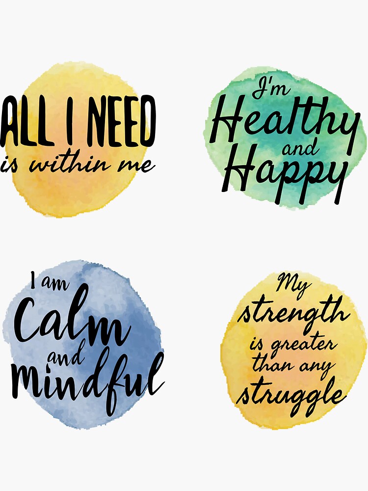 "Positive affirmations sticker pack | motivate yourself and your ...