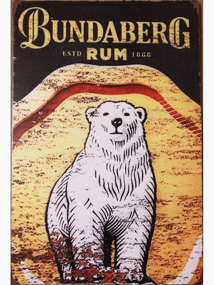 "Vintage Bundaberg Rum White Bear Design" Sticker by imaskurun | Redbubble