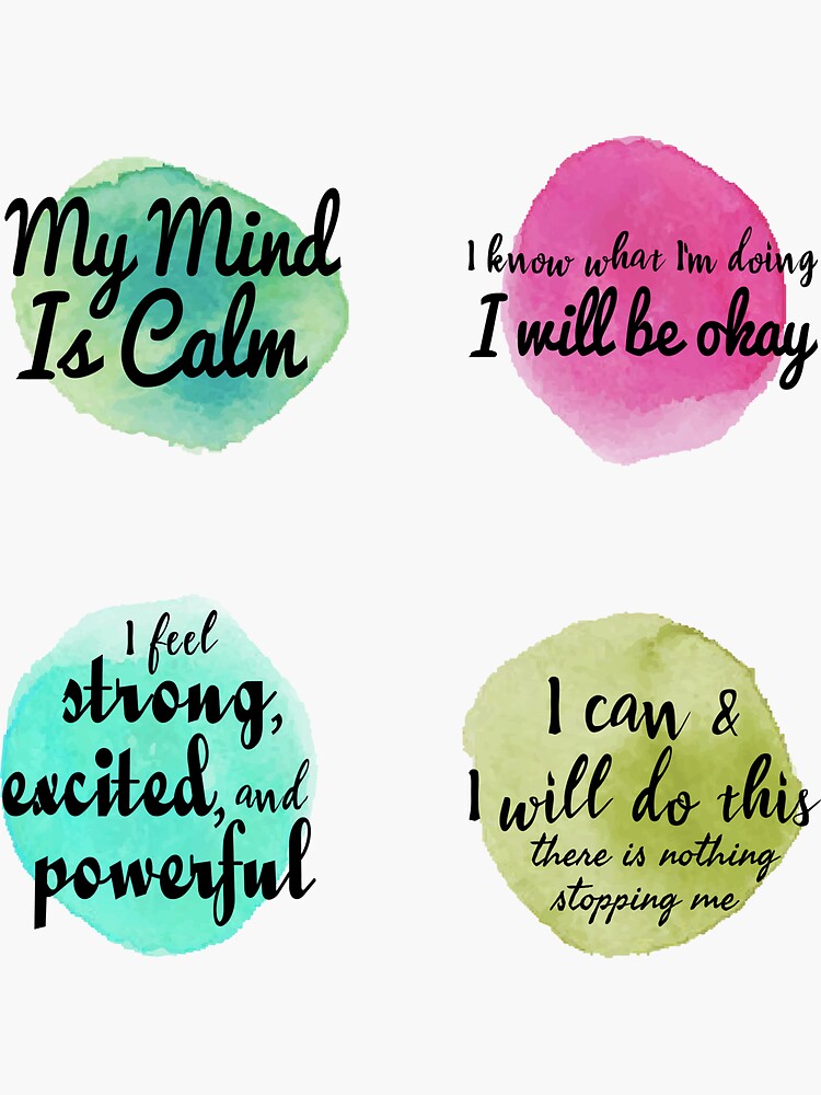"Positive affirmations sticker pack | Motivate yourself daily with ...
