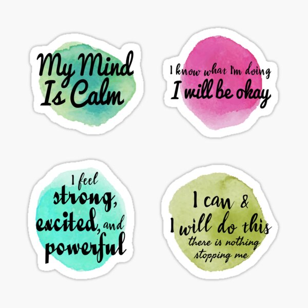 "Positive affirmations sticker pack | Motivate yourself daily with ...