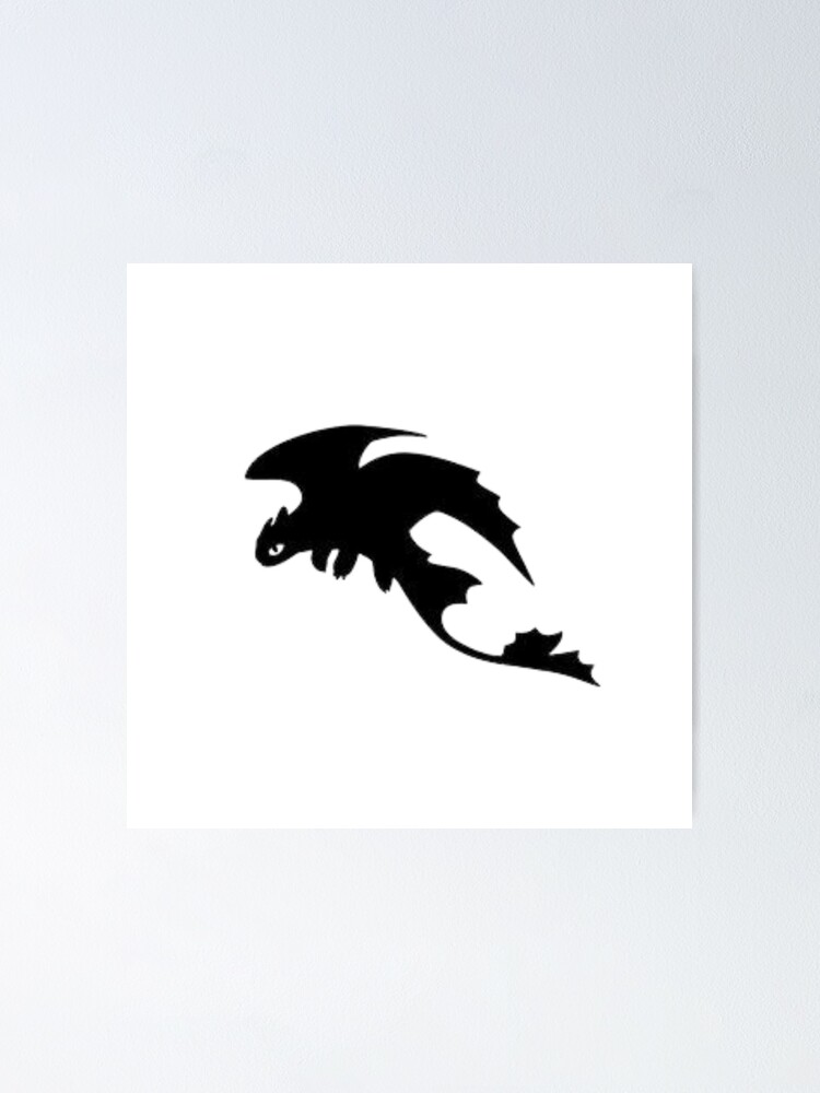 "Toothless Silhouette " Poster for Sale by haIfwayhome | Redbubble