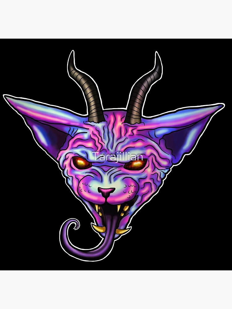 "Neon Hell Cat" Poster for Sale by Tarajillian | Redbubble