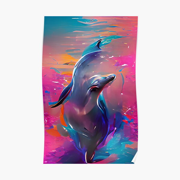 Póster «Delfín | Arte generado por inteligencia artificial» de ...