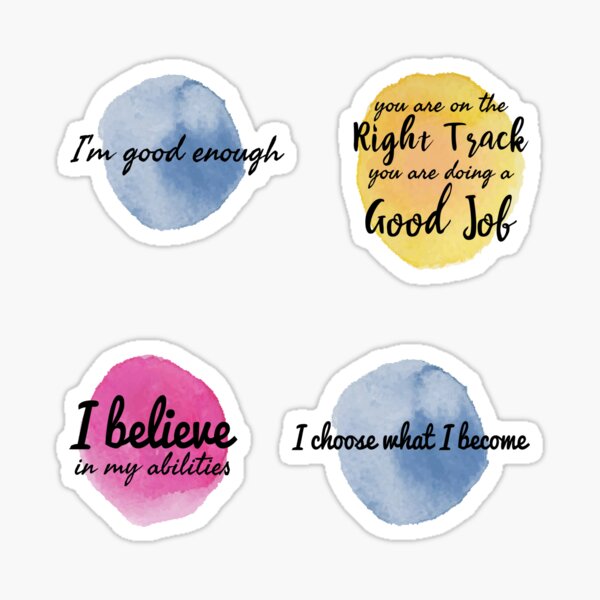 "Positive affirmations sticker pack | Motivational and inspirational ...