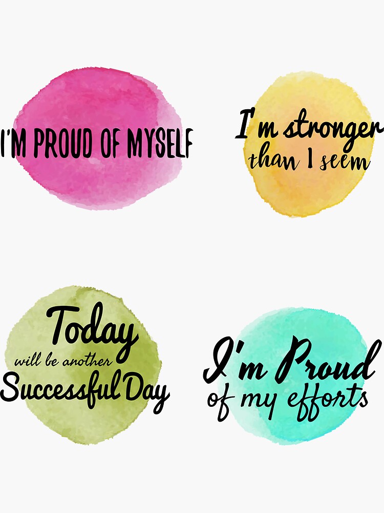 "Positive affirmations sticker pack | Motivate yourself daily with ...