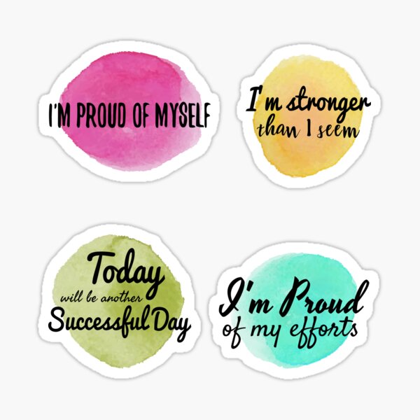 "Positive affirmations sticker pack | Motivate yourself daily with ...