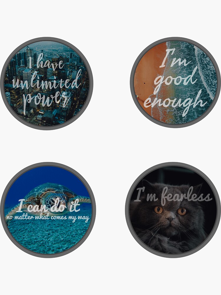 "Positive affirmations sticker pack | Motivational positive sayings ...