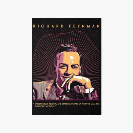 "PHYSICS - RICHARD FEYNMAN - Retrowave" Art Board Print by QUOTHEORY ...