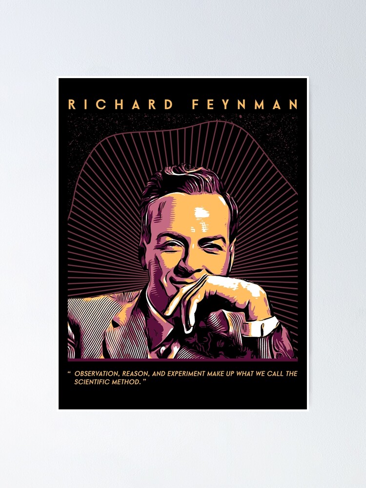 "PHYSICS - RICHARD FEYNMAN - Retrowave" Poster for Sale by QUOTHEORY ...