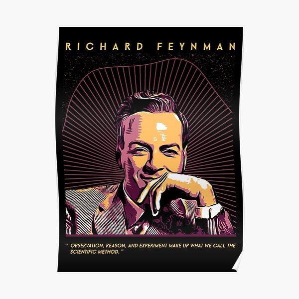 "PHYSICS - RICHARD FEYNMAN - Retrowave" Poster for Sale by QUOTHEORY ...