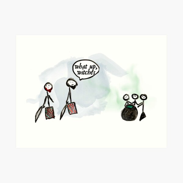 "Stick Figure Shakespeare: Witches (Macbeth)" Art Print for Sale by ...