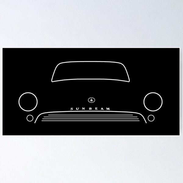 "Sunbeam Alpine Series I II III classic 1960s British car white minimal ...
