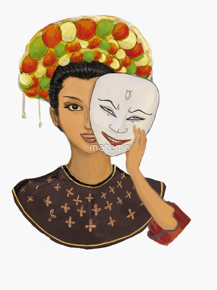 "Tari Topeng indonesia dance" Sticker by matemo | Redbubble