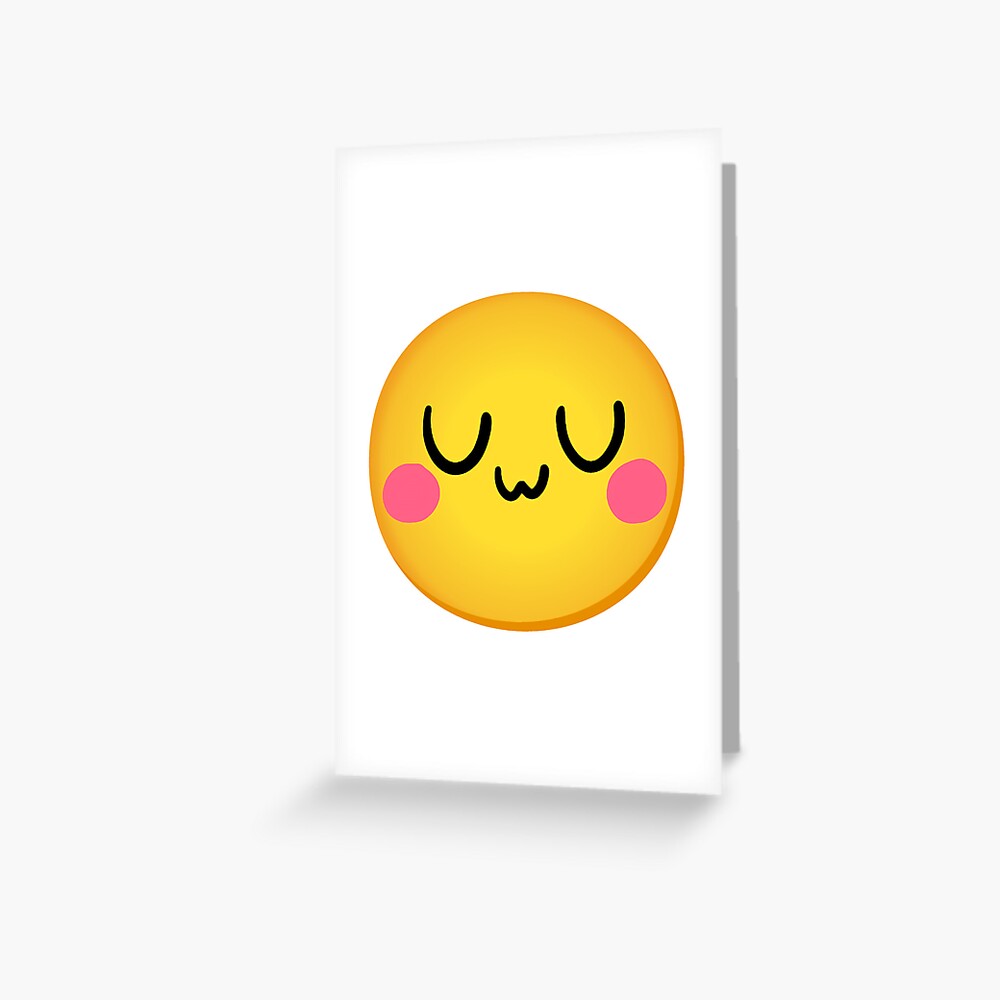 "HD UwU Face Emoji Meme" Greeting Card by fomodesigns | Redbubble