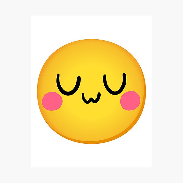 "HD UwU Face Emoji Meme" Photographic Print for Sale by fomodesigns ...