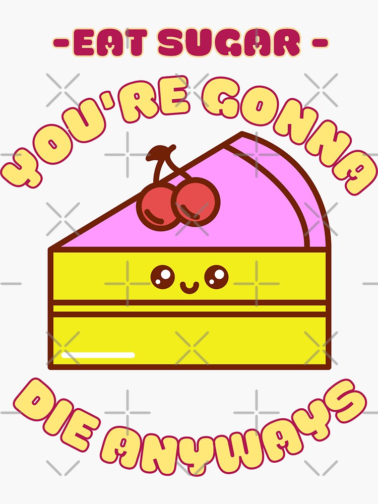 "Funny Kawaii Cake" Sticker for Sale by chibicreative | Redbubble