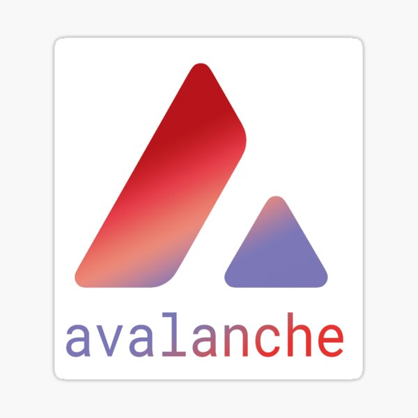 "Avalanche AVAX Cryptocurrency Logo " Sticker for Sale by panqueque ...