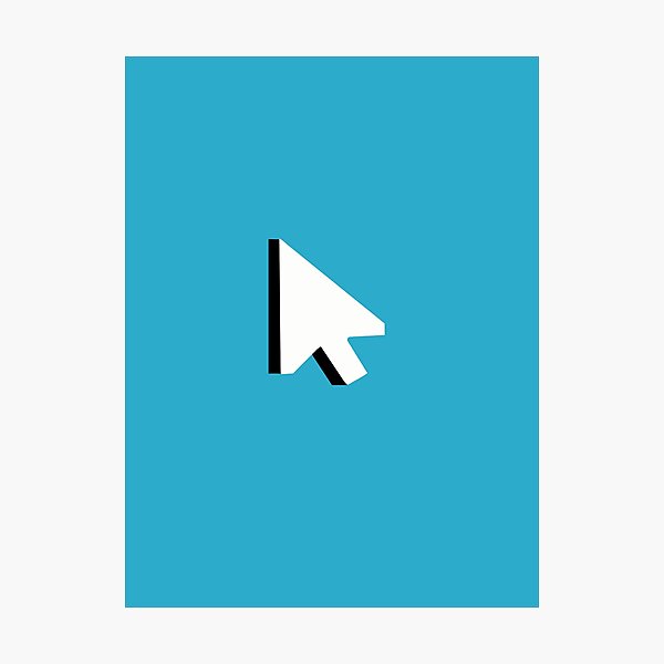 Lámina fotográfica «Cursor del ratón Imprimir» de AnnaIsRandom | Redbubble