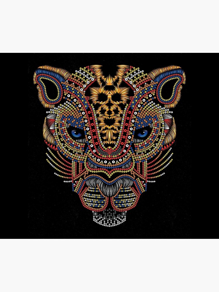 "Aztec Jaguar Huichol Art" Art Print for Sale by BigNige1234 | Redbubble