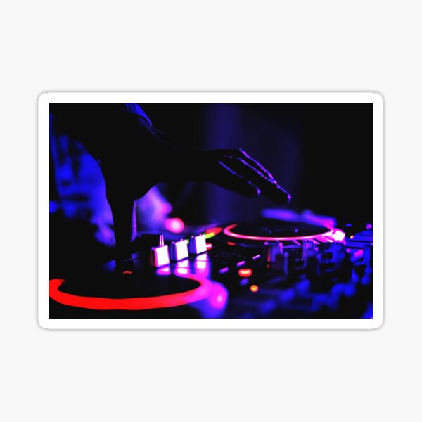 "mousepad, song, colorful, dj, dee jay, disc jockey, trend." Sticker ...