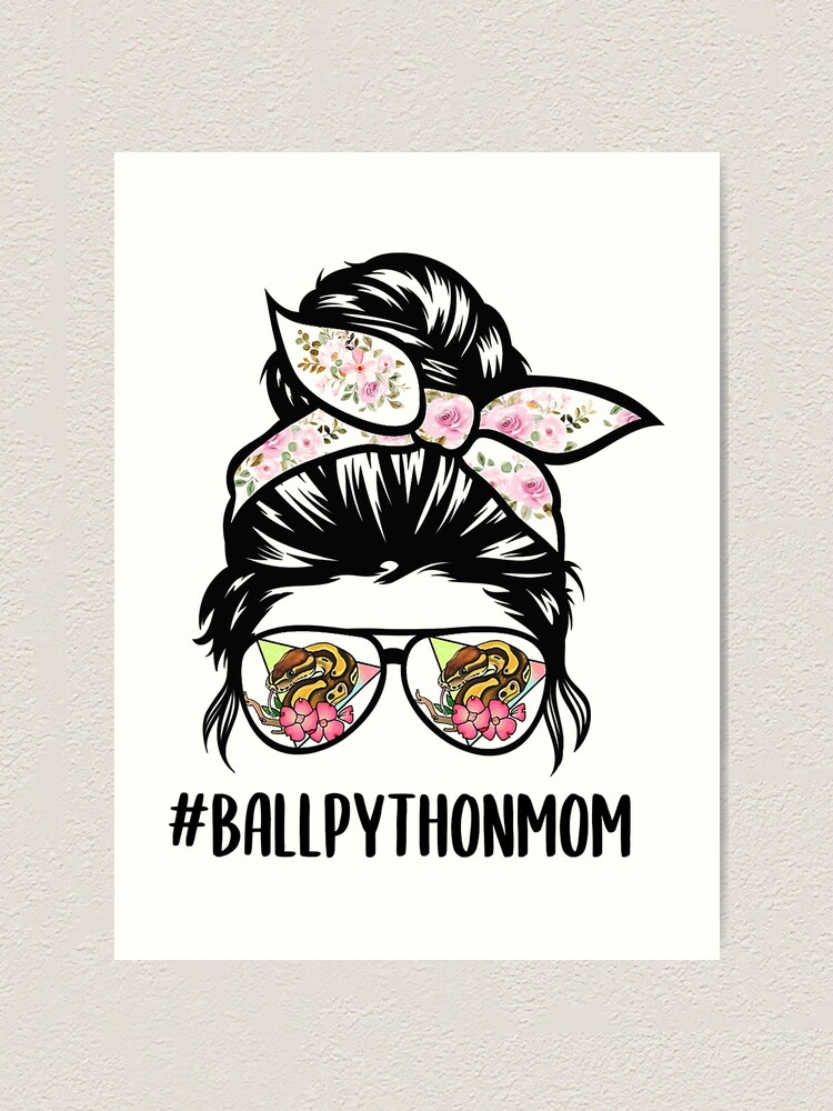 "Ball Python Mom Snake Ball Python" Art Print for Sale by elderlyarcade44 | Redbubble