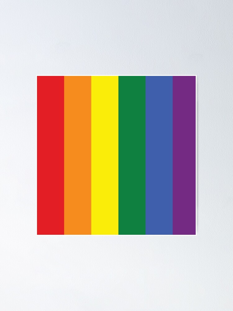 "Pride simple Rainbow Flagge Support Design" Poster for Sale by ...