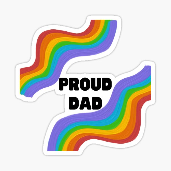 "Pride Month "Proud Dad"" Sticker by KilianLuc | Redbubble