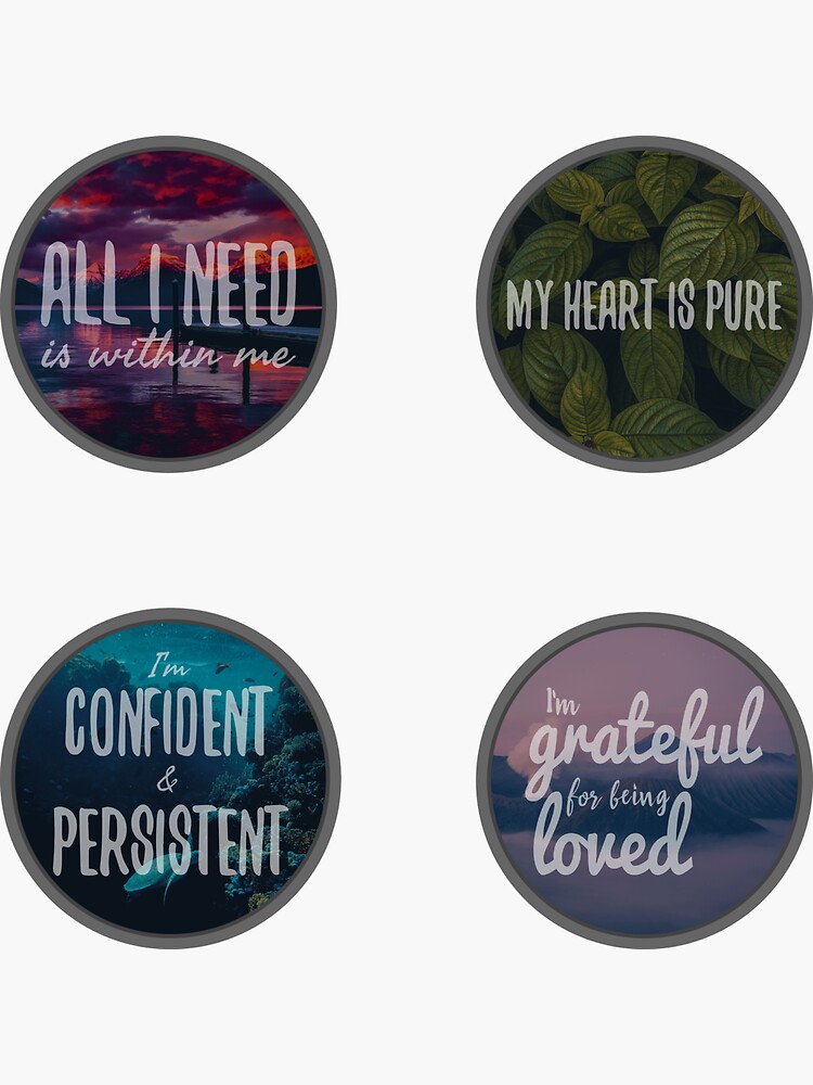 "Positive affirmations sticker pack for self love & self care" Sticker ...