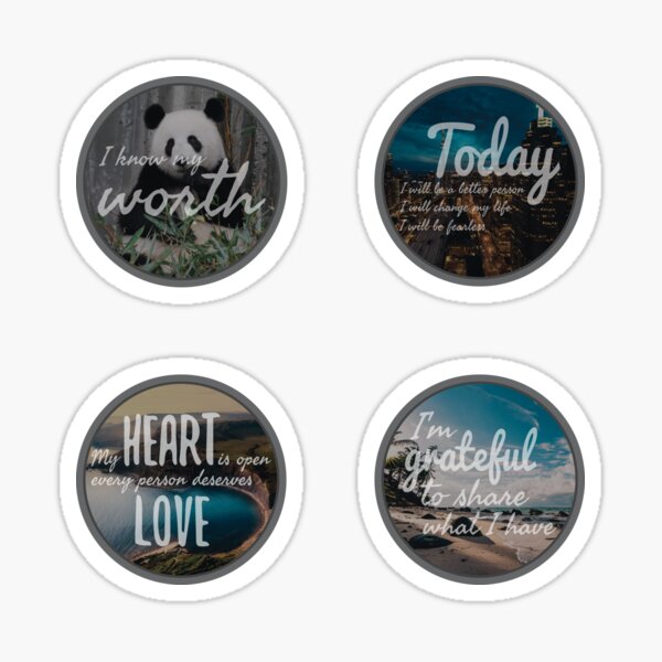"Positive affirmations sticker pack to keep going & struggling in tough ...