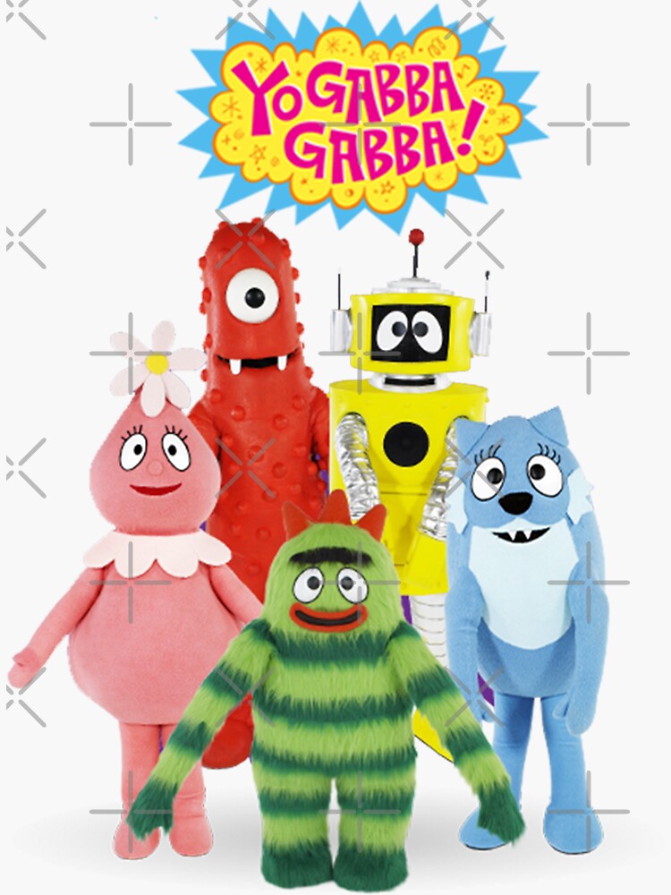 "yo gabba gabba" Sticker for Sale by Fashion-Ciiity | Redbubble
